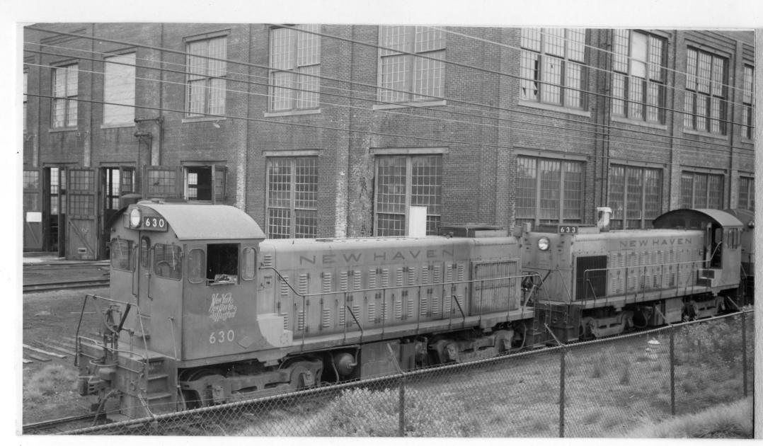 Lima-Hamilton 1200 HP DEY-6 yard switcher #630 and #639 parked adjacent ...